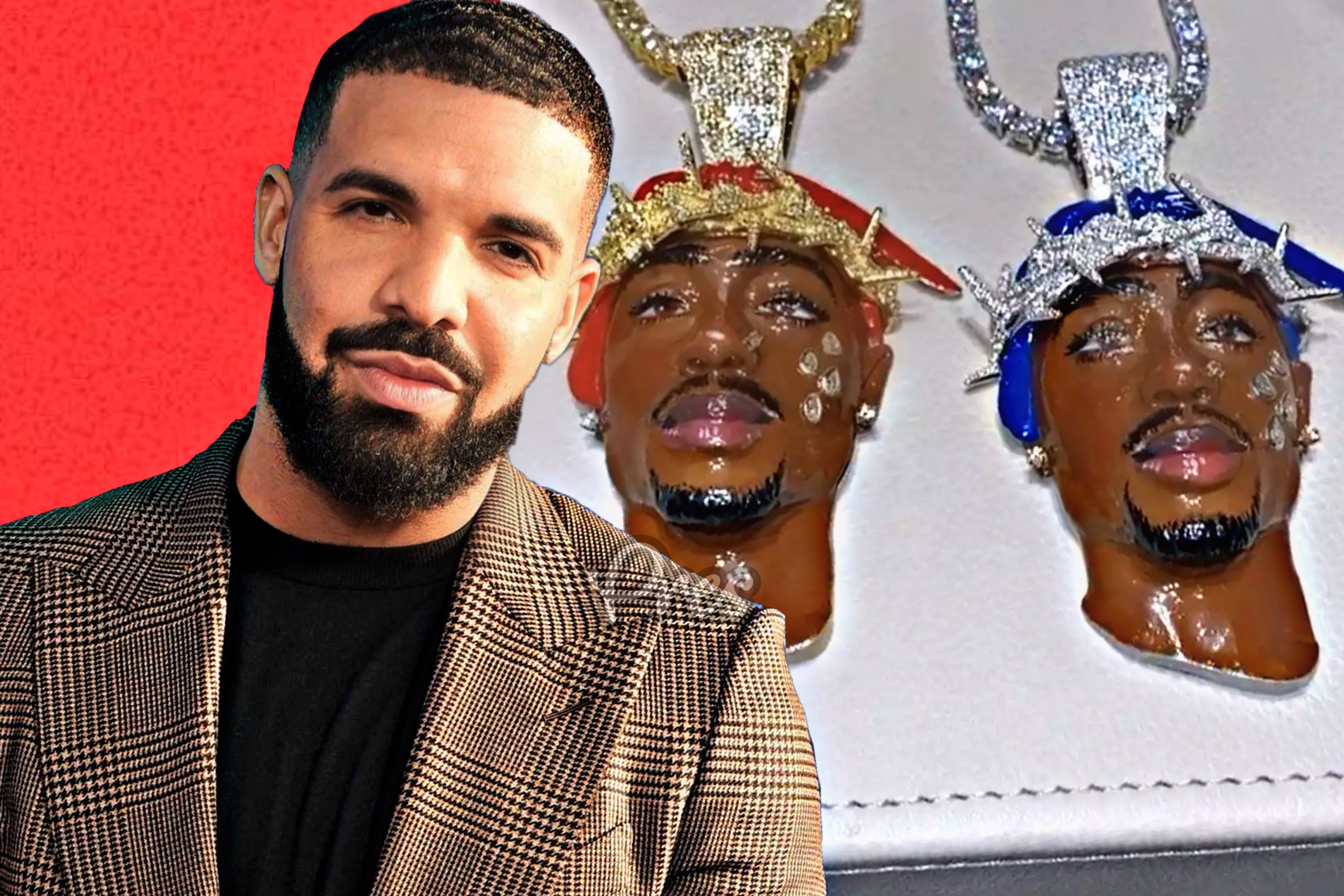 Drake's Tupac Jesus pieces - Pres