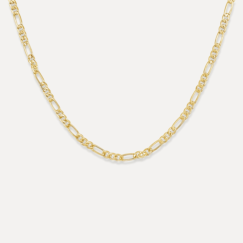 Premium Gold Figaro Chain - 2.5mm | Gold Presidents