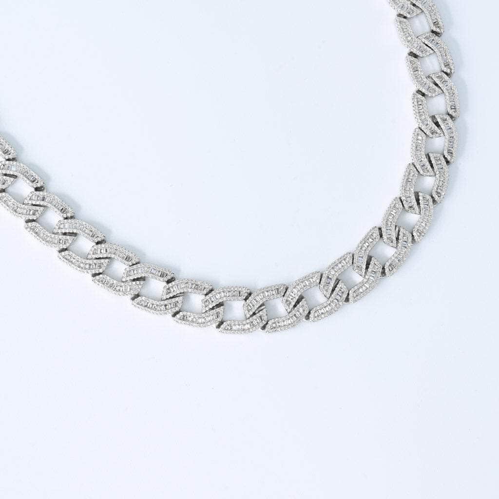 Baguette Cuban Link Chain 15mm - Gold Presidents
