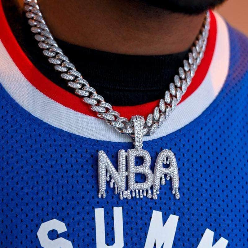 Custom Drip Letter Name Necklace - Pres