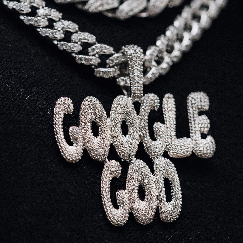 Stacked Custom Bubble Letter Necklaces - Pres