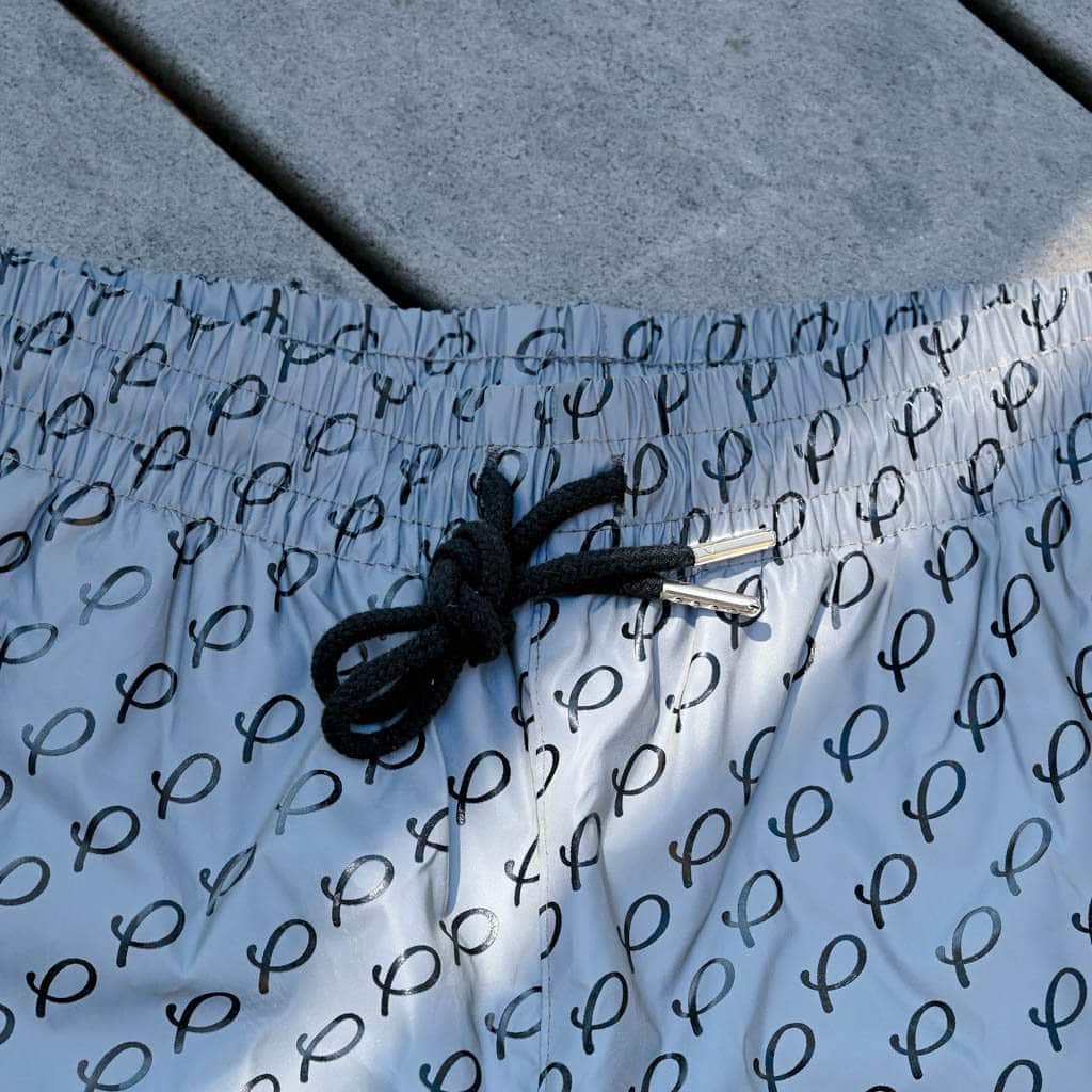 P Logo Reflective Swim Shorts | Gold Presidents